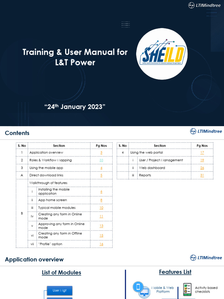 5.training & User Manual - LTP - Prod | PDF | Ios | Mobile App