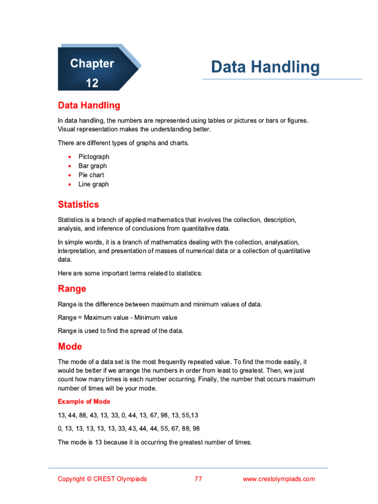 CREST Mathematics 5 Unit 12 | PDF