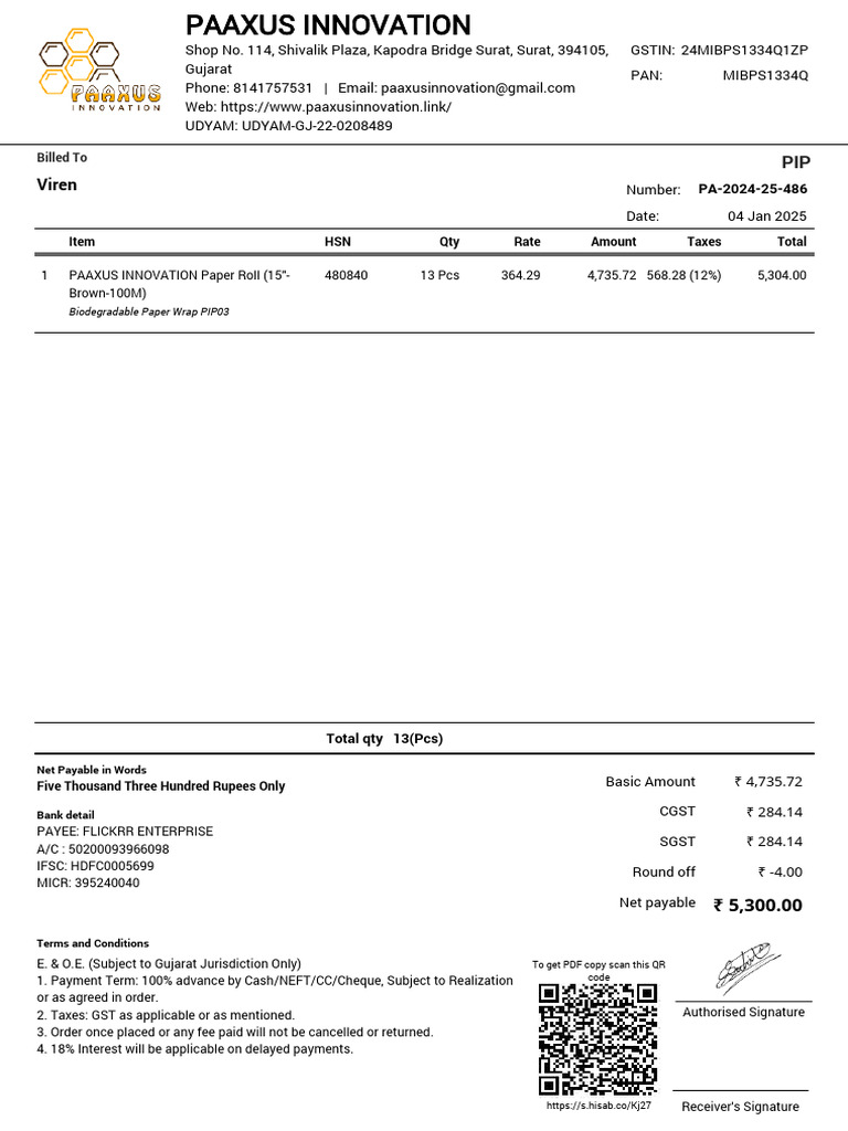 Pa 2024 25 486 | PDF | Cheque | Taxation
