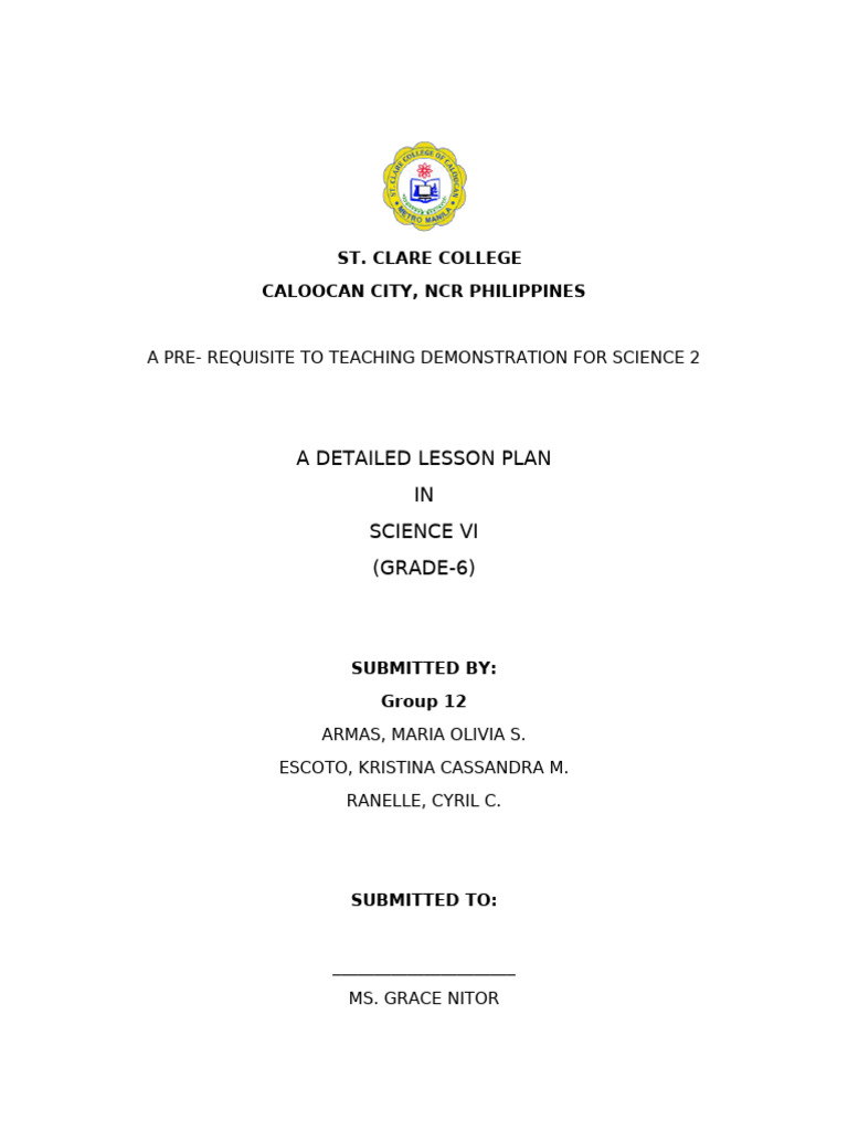 Detailed Lesson Plan in Science 6-Volcano Eruption | PDF | Volcano ...