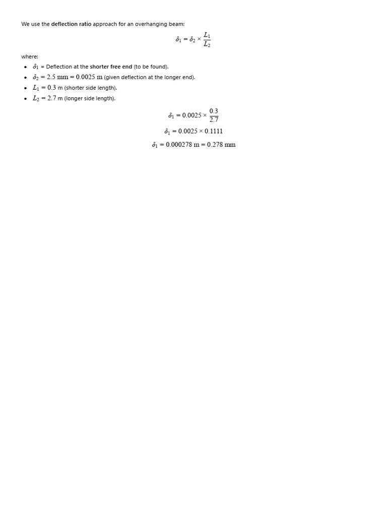 Shaft deflection calculation | PDF