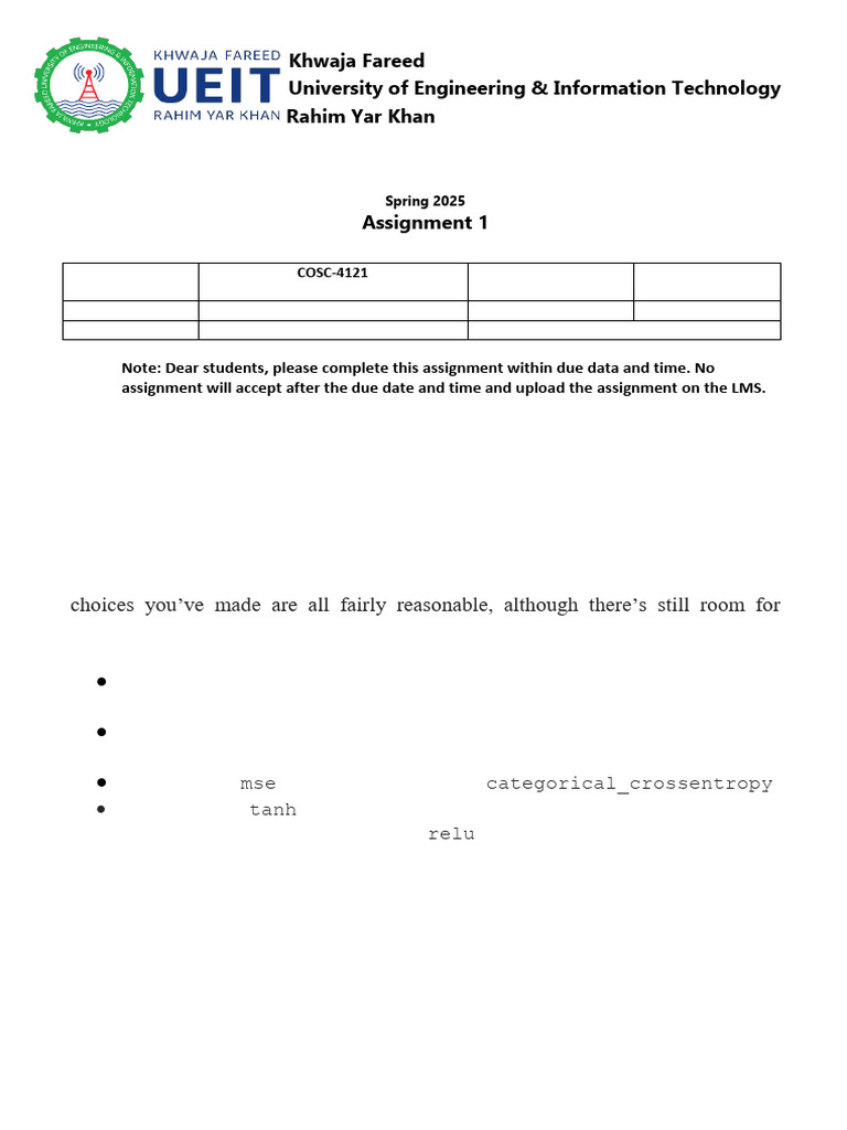DL Assignment 1 Spring 2025 | PDF