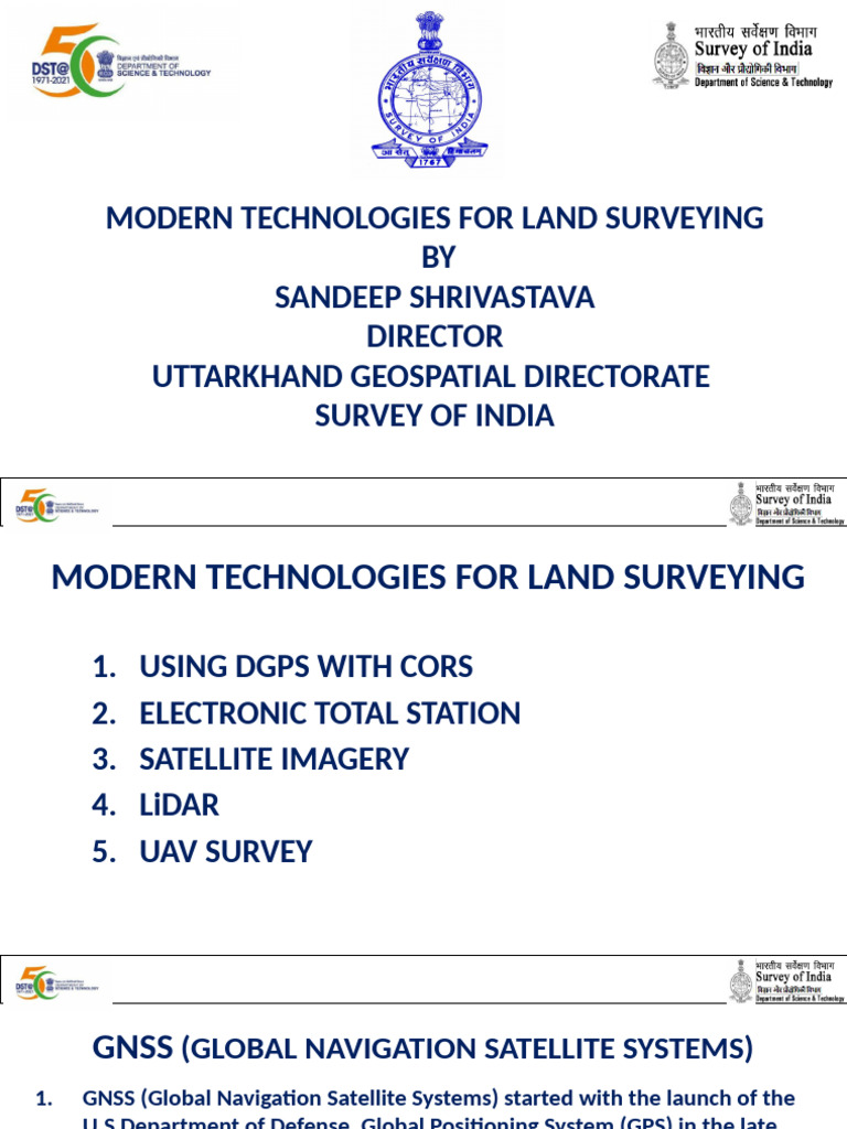 Modern Technologies For Land Surveying | PDF | Image Resolution | Surveying