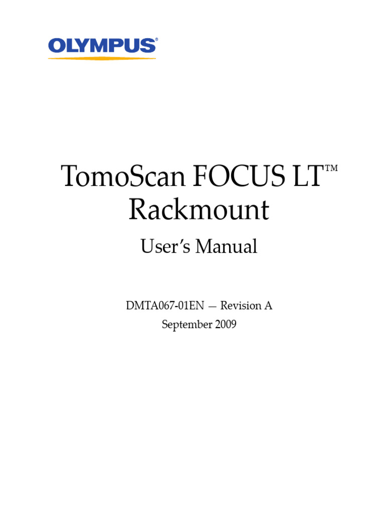 TomoScan FOCUS LT User Manual | PDF | Electrostatic Discharge | Electronics