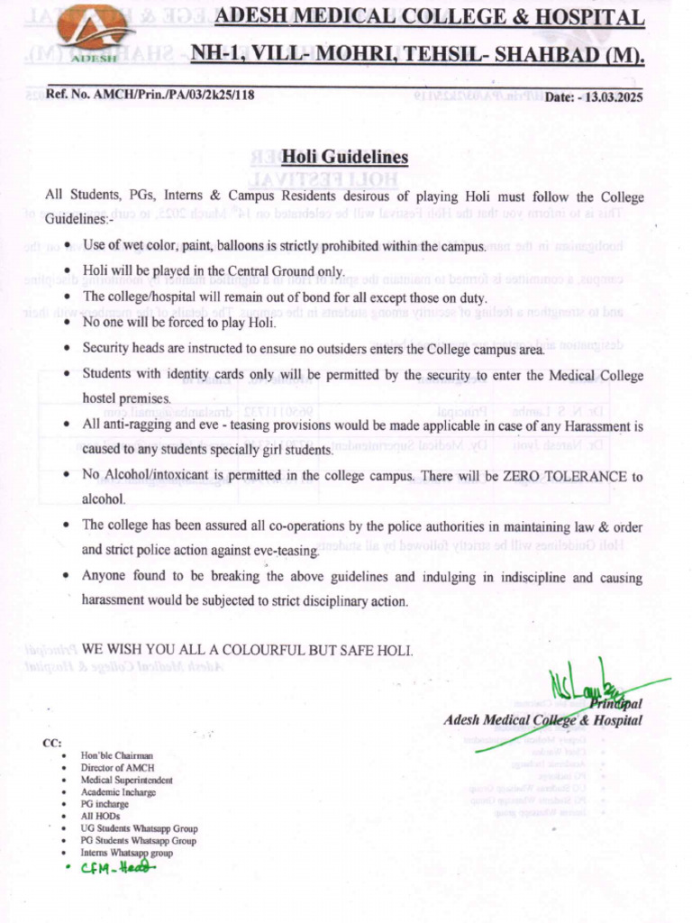 Holi Guidelines | PDF