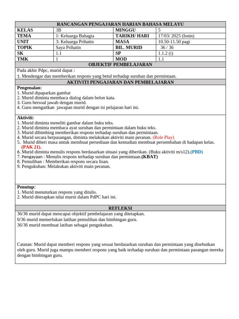 RPH Minggu 5 | PDF | Learning | Vocabulary