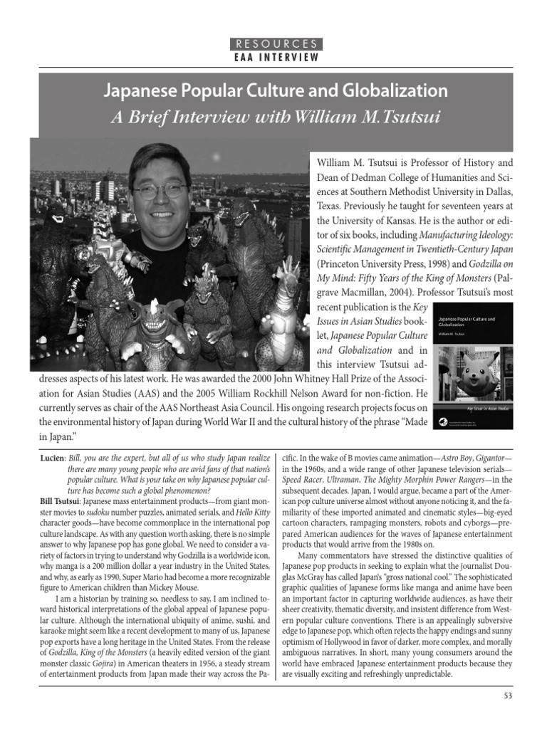 Japanese Popular Culture and Globalization A Brief Interview With ...
