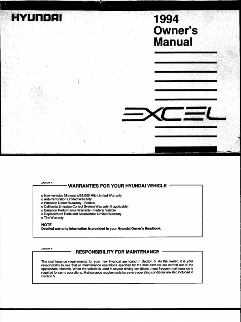 Hyundai Excel 1994 2 | PDF