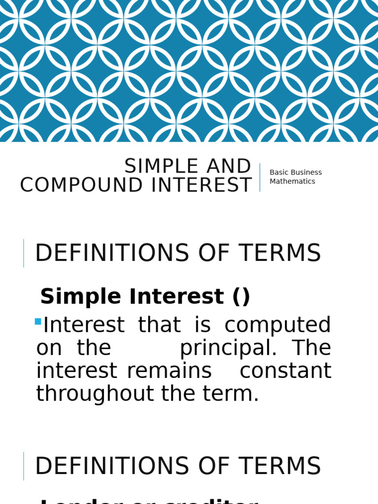 Simple and Compound Interest | PDF | Interest | Debt