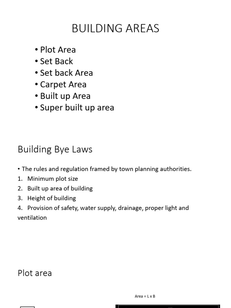 RERA Definitions of Building Areas | PDF