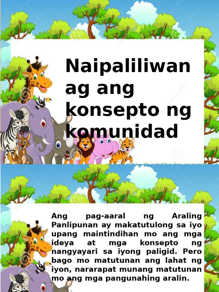 Q1 - ARPAN - MOD 1 - Naipaliliwanag Ang Konsepto NG Komunidad | PDF