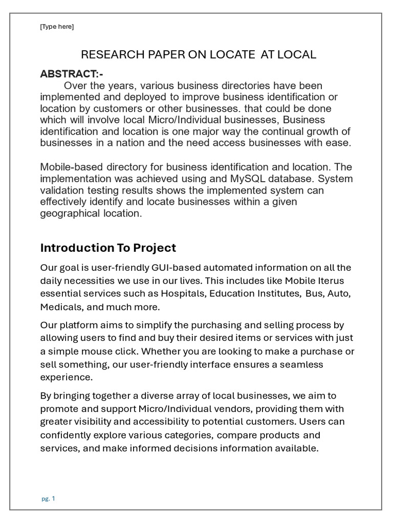 Mobile Business Directory System | PDF | Software Testing | Feasibility Study