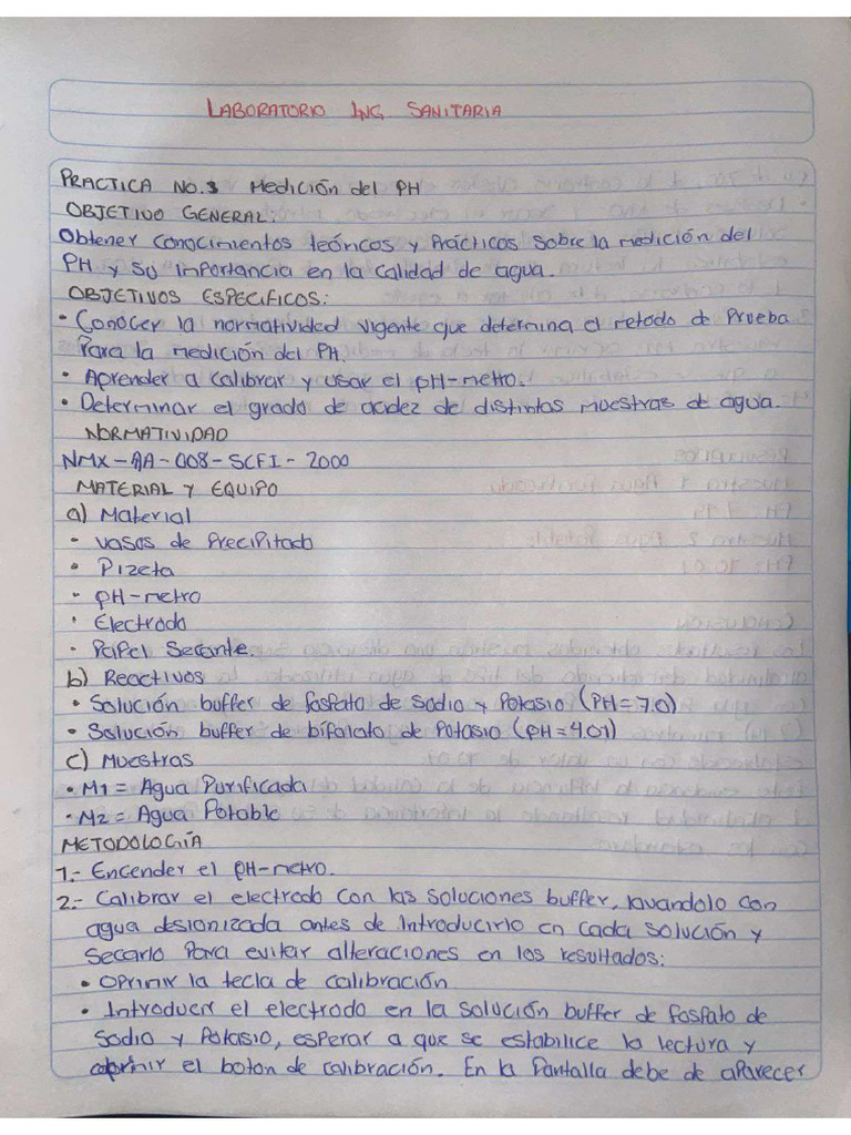 Procedimiento Lab Ing Sanitaria 3 | PDF