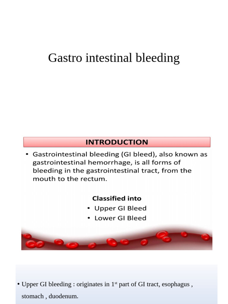 Understanding Gastrointestinal Bleeding | PDF