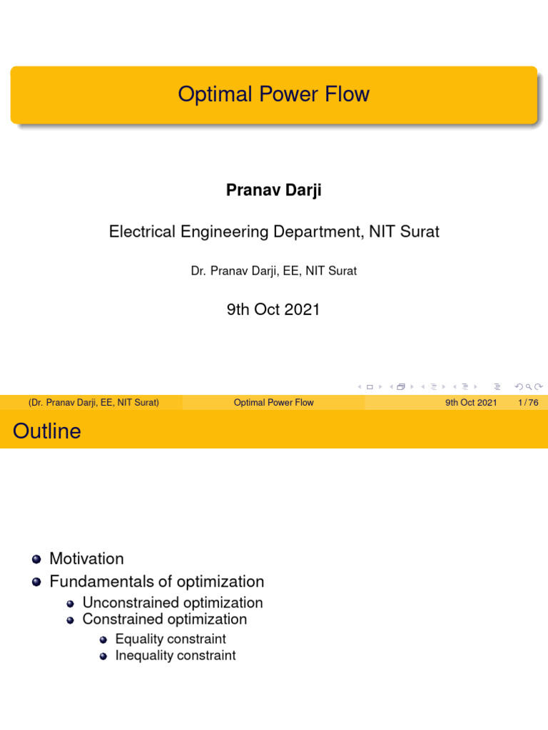1 - Optimal Power Flow | PDF | Electrical Engineering | Mathematical Analysis