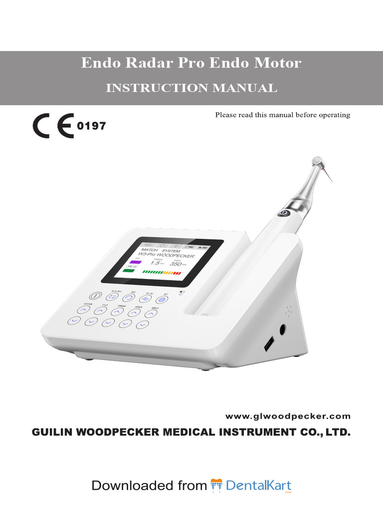 Woodpecker - Endo Radar Pro - Brushless Endo Motor With Inbuilt Apex Locator | PDF ...