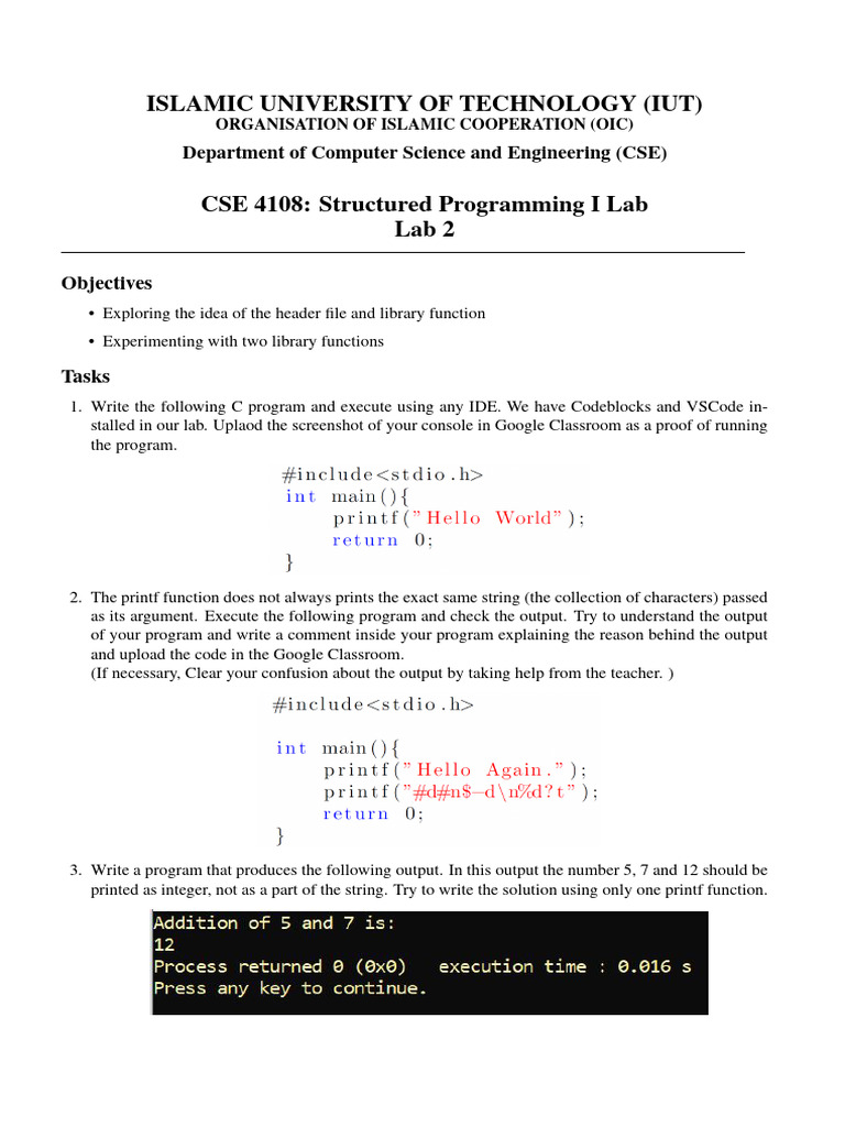 CSE_4108_Lab2 | PDF