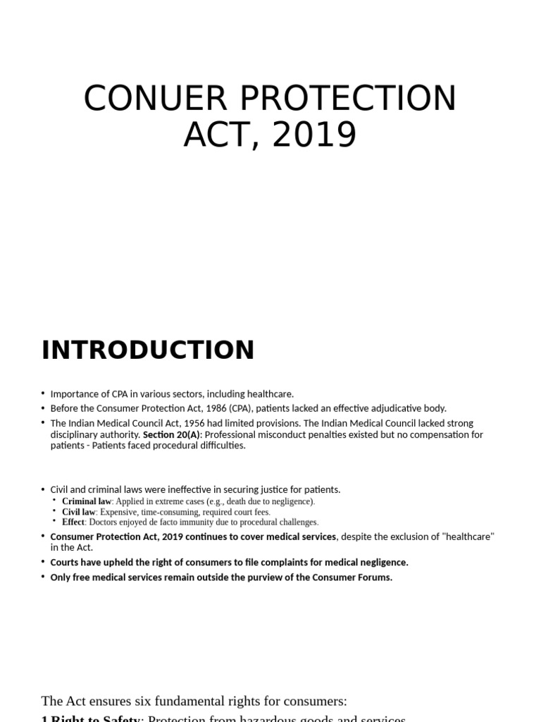 Consumer Protection Act | PDF | Lawsuit | Negligence