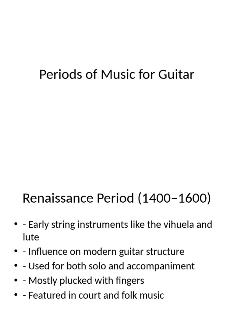 Periods of Music Guitar | PDF