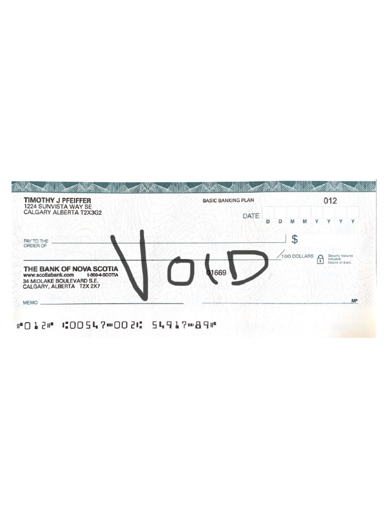 Tim Void Cheque | PDF
