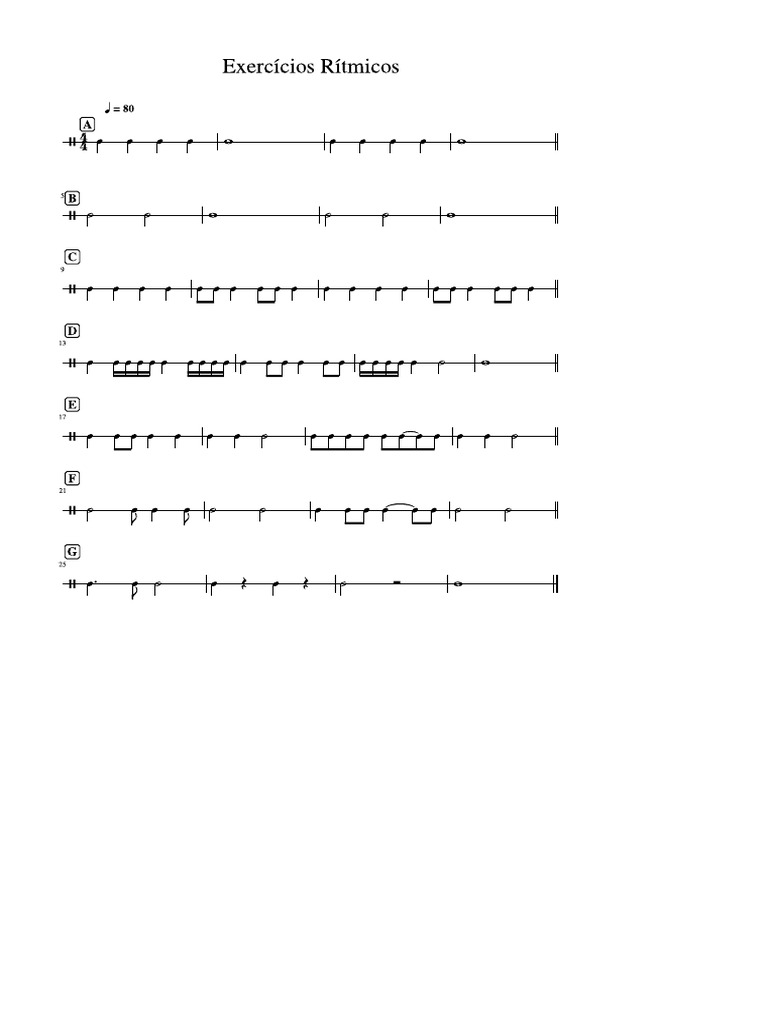 ExerciciosRitmicos Ex01 | PDF