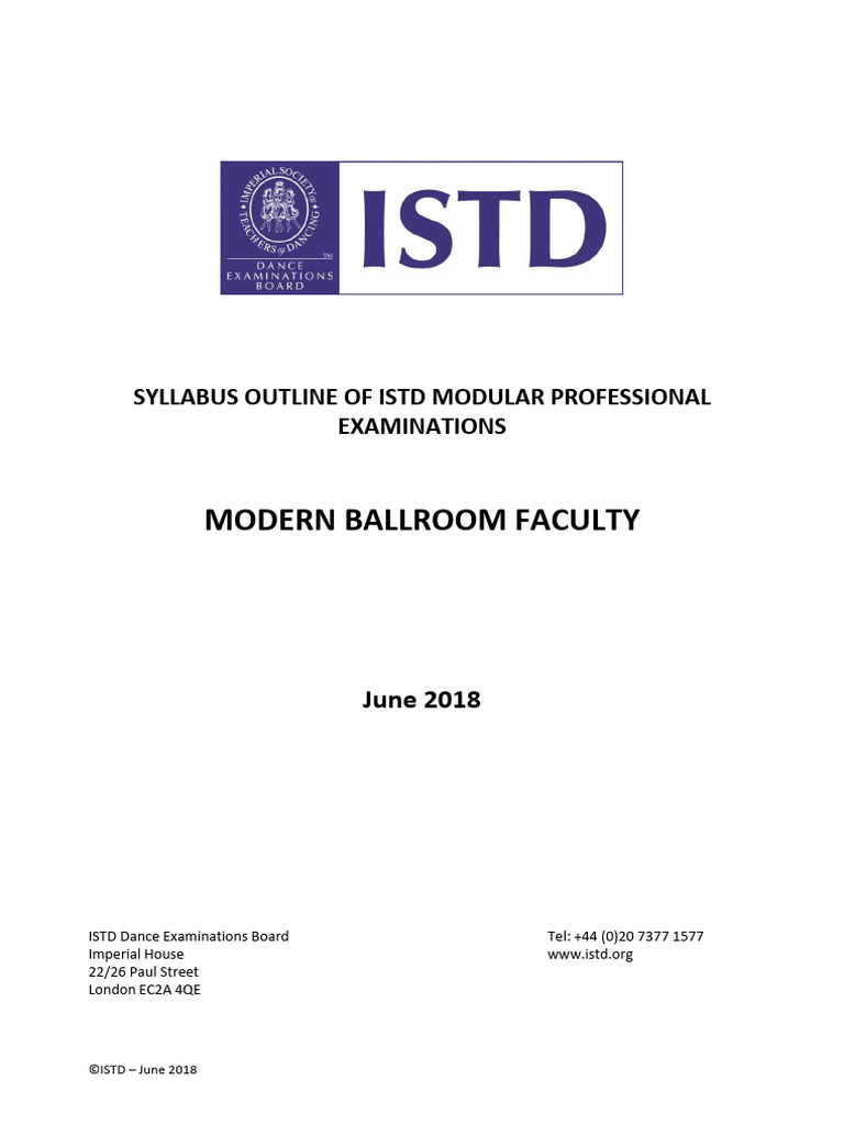 Ballroom Modular Syllabus June 18 Complete | PDF | Ballroom Dance | Dances