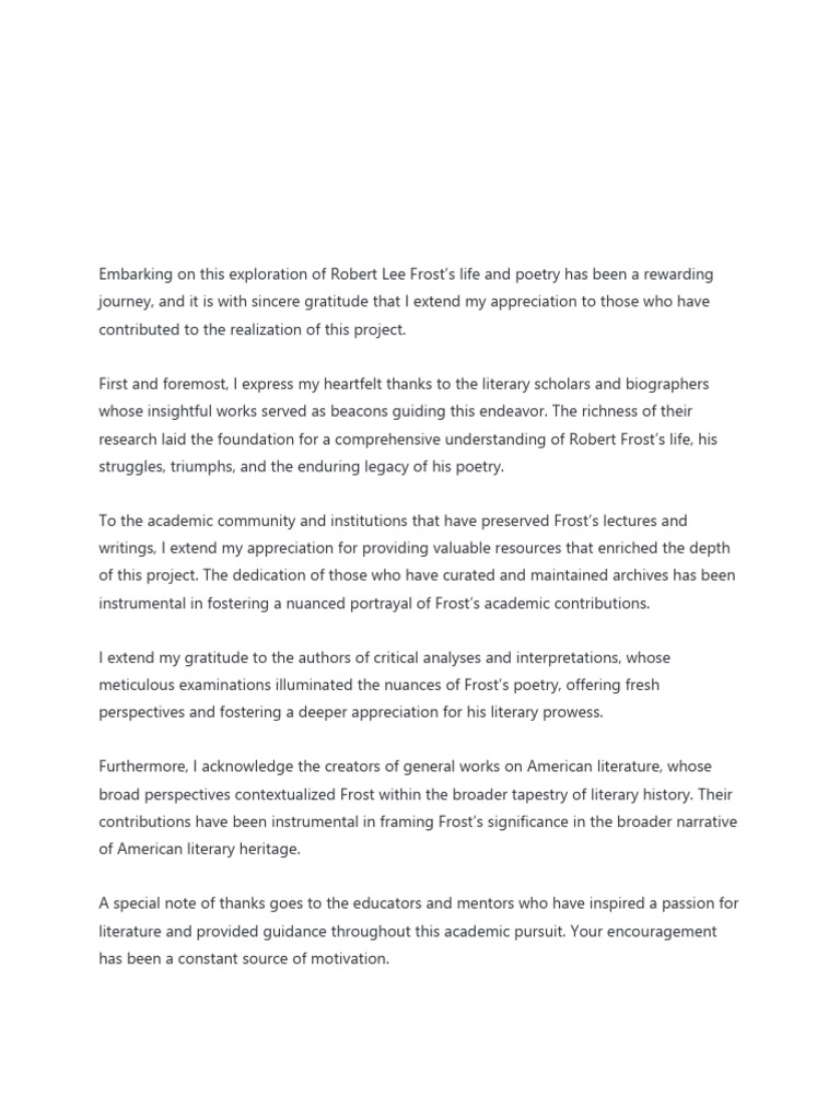 Robert Frost: Biography Project for Class 9 | PDF | Poetry