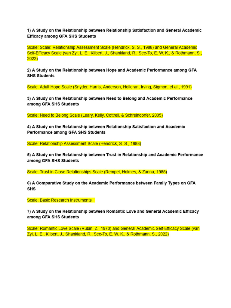 Research Instruments | PDF
