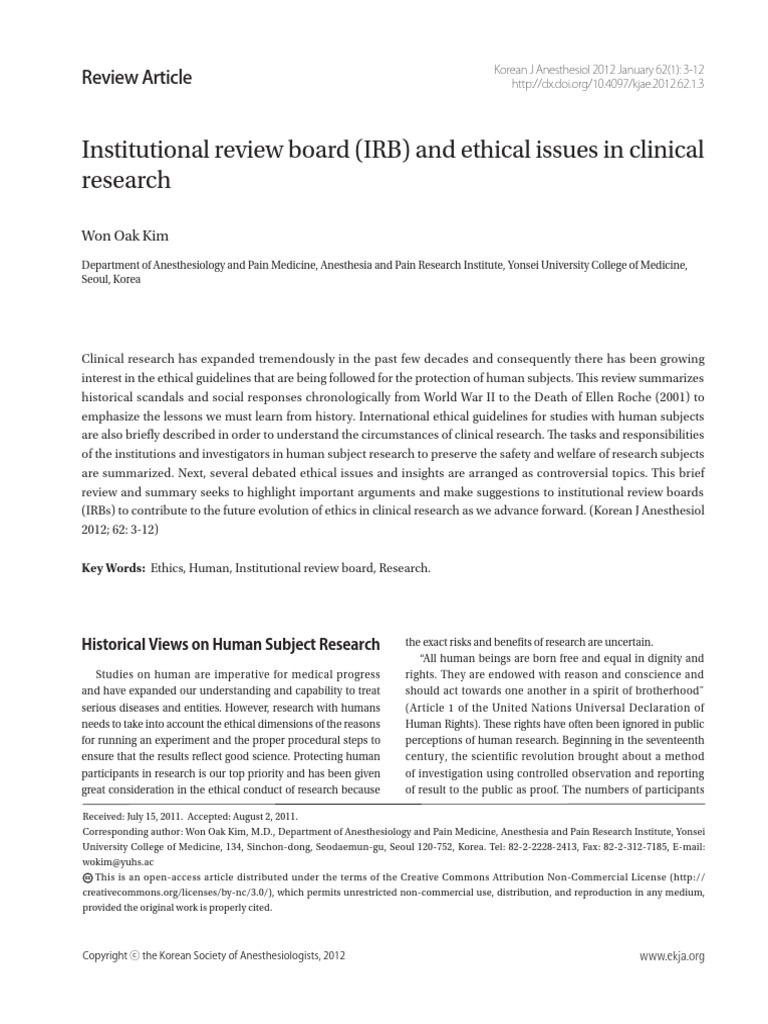 Ethical Guidelines in Human Research | PDF | Clinical Trial ...