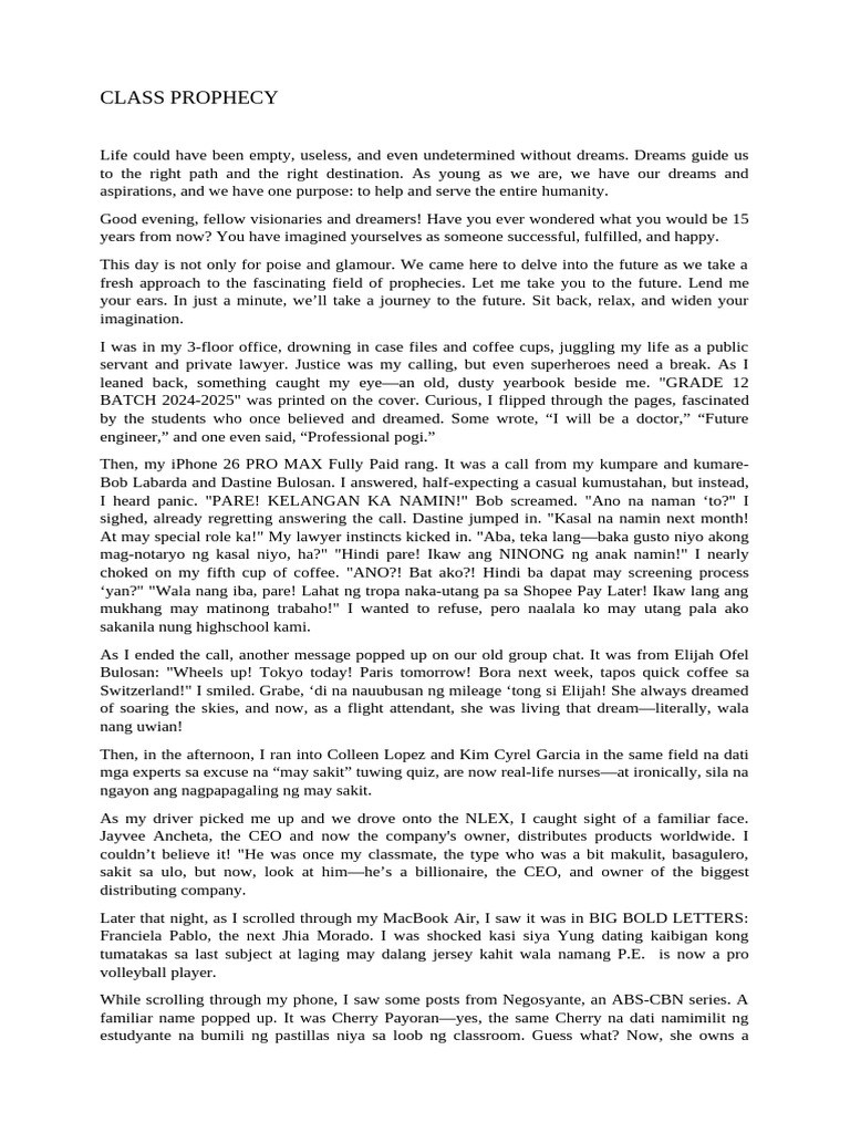 Future Dreams and Aspirations Unveiled | PDF