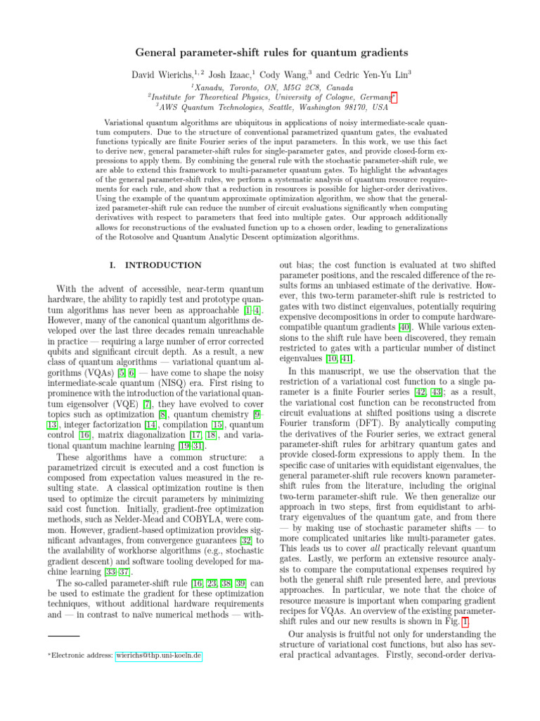 General Parameter-shift Rules for Quantum Gradient | PDF | Quantum Computing | Discrete Fourier ...