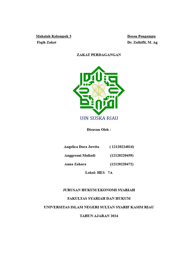 FIQH ZAKAT KELOMPOK 3 | PDF