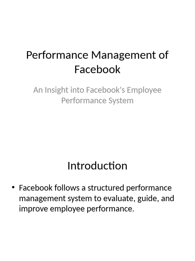 Facebook Performance Management (2) | PDF