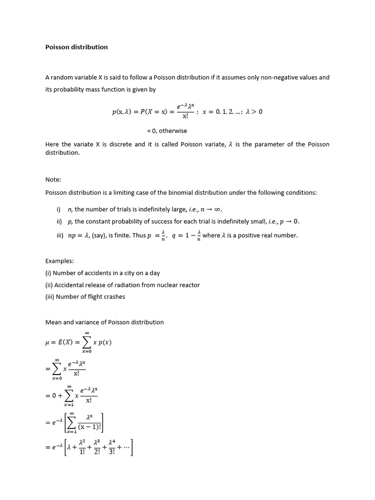 Understanding Poisson Distribution | PDF | Probability Distribution ...