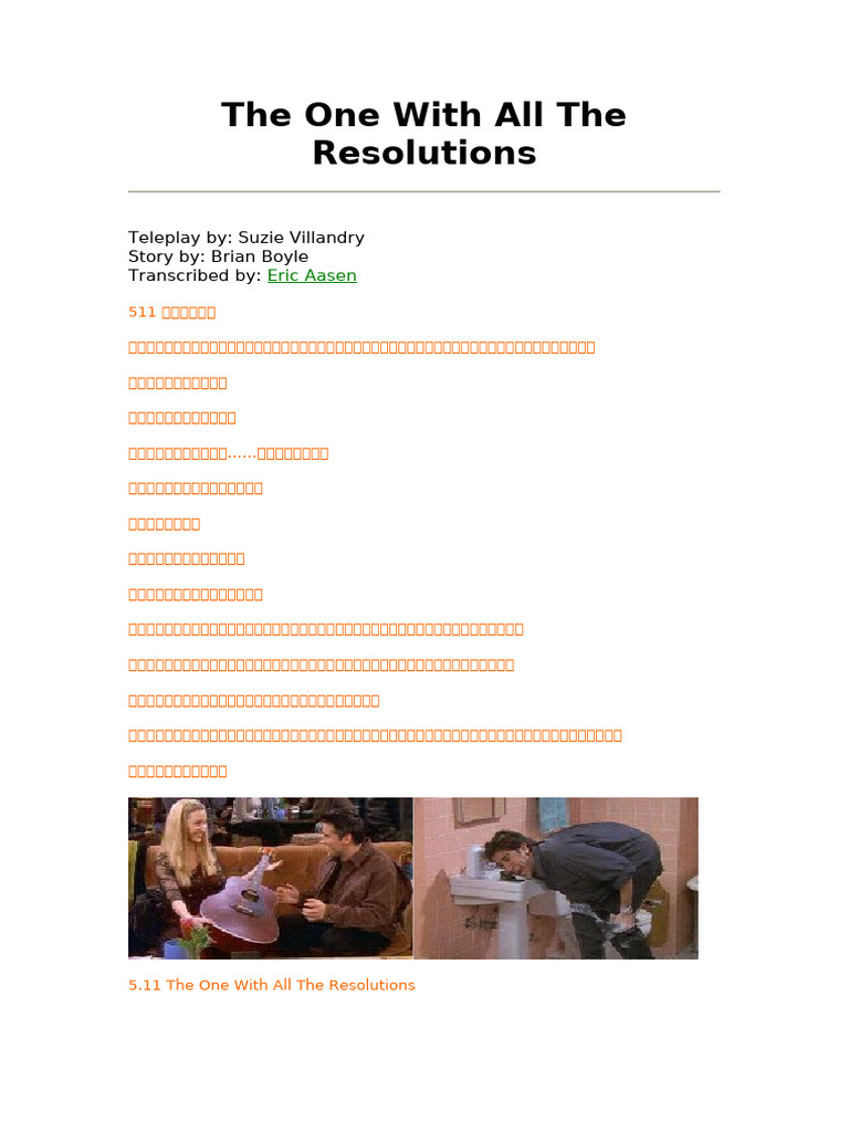【511】The One With All The Resolutions | PDF