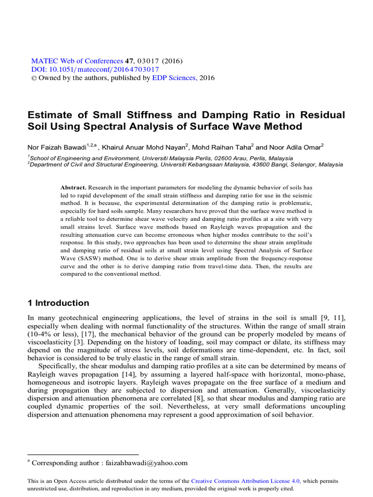Estimate of Small Stiffness and Damping | PDF | Young's Modulus | Deformation (Engineering)