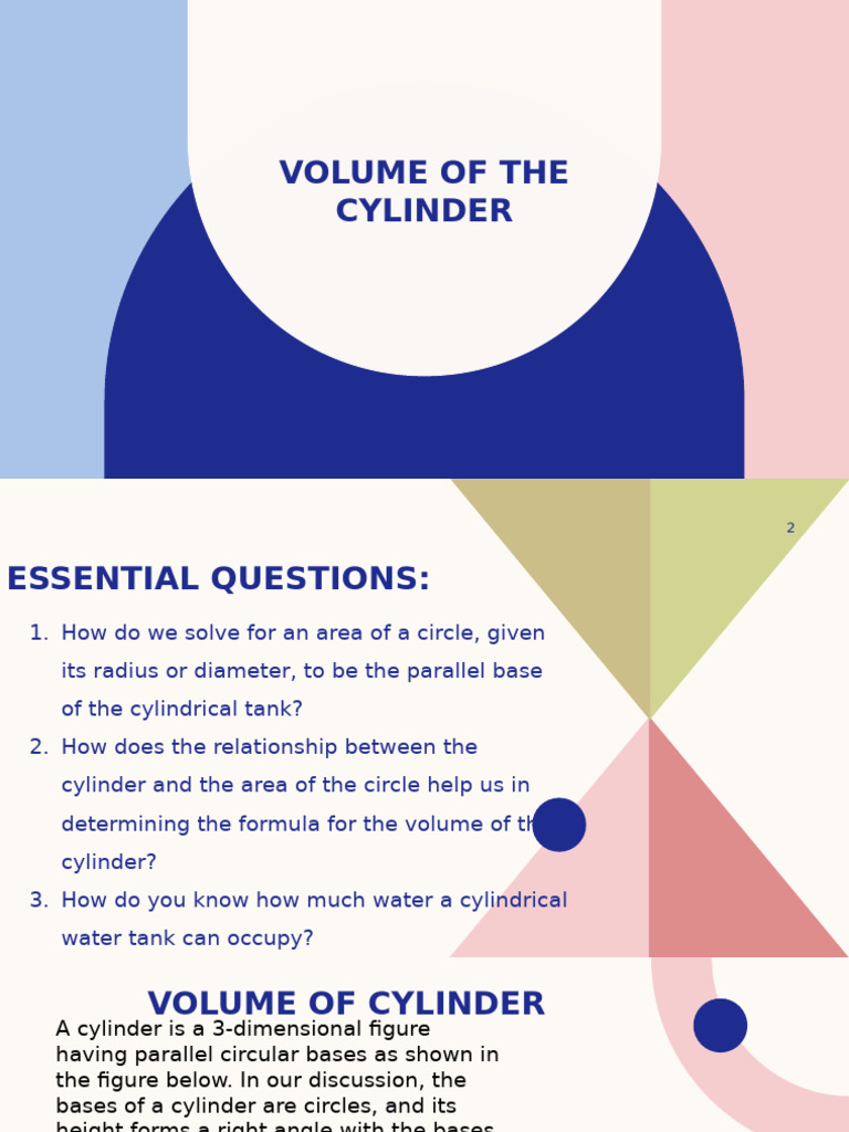 Volume of The Cylinder | PDF