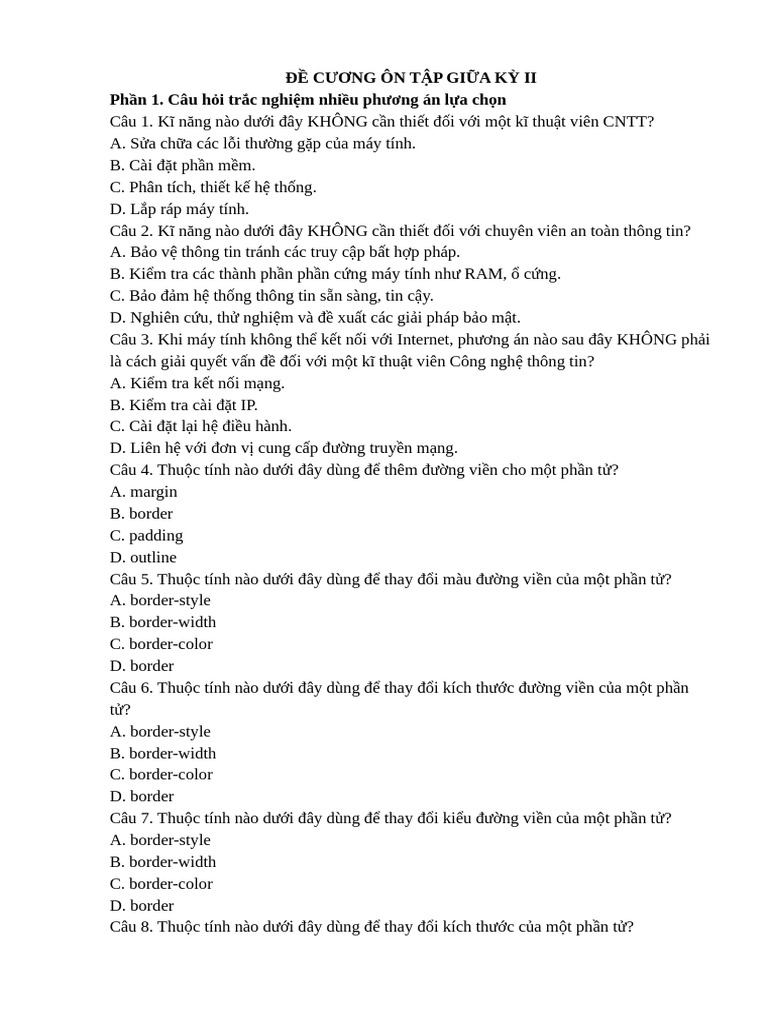 De Cuong GK2 HS | PDF