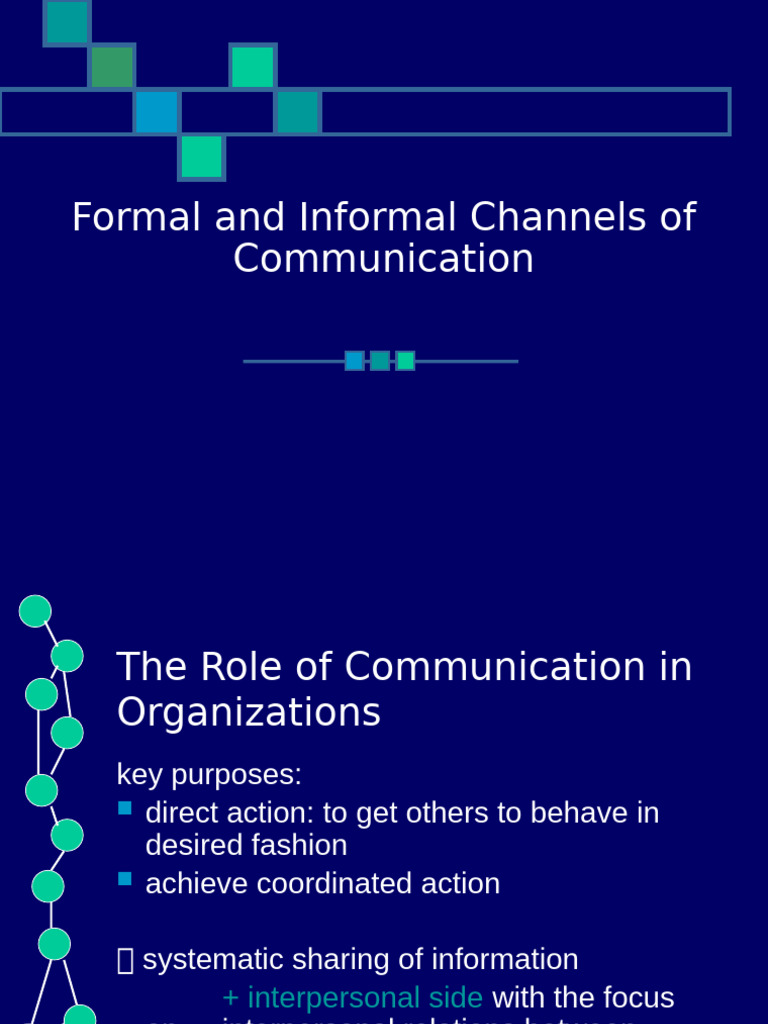 Formal and Informal Channels of Communication | PDF | Communication | Information