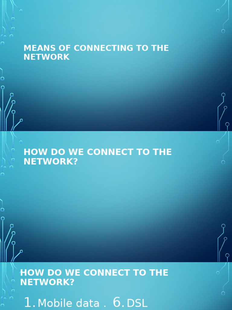 Network Connection Methods Explained | PDF | Digital Subscriber Line | Modem