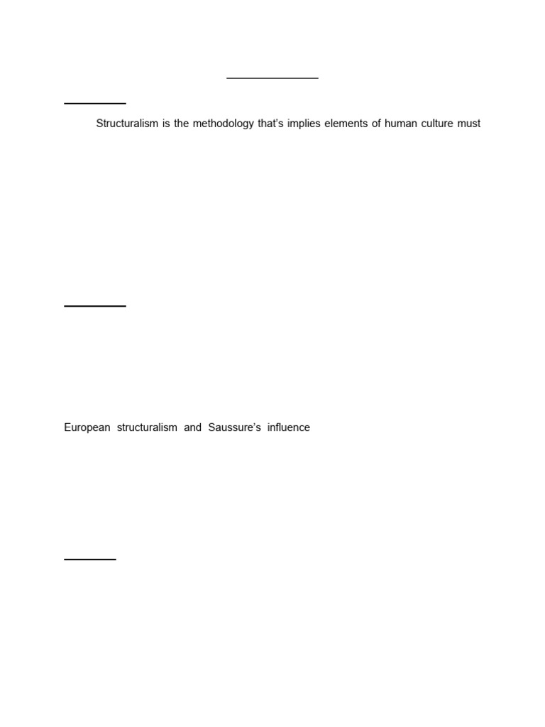 Understanding Structuralism in Culture | PDF | Linguistics | Semiotics