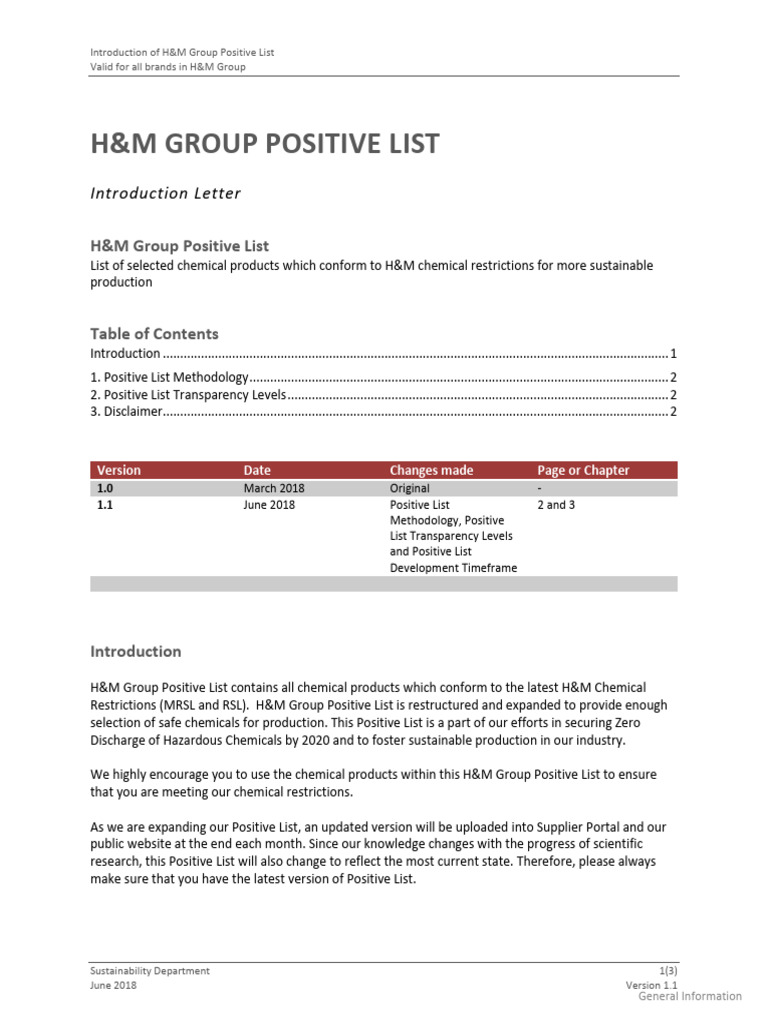 HM Group Positive List Introduction Letter-June 2018 | PDF