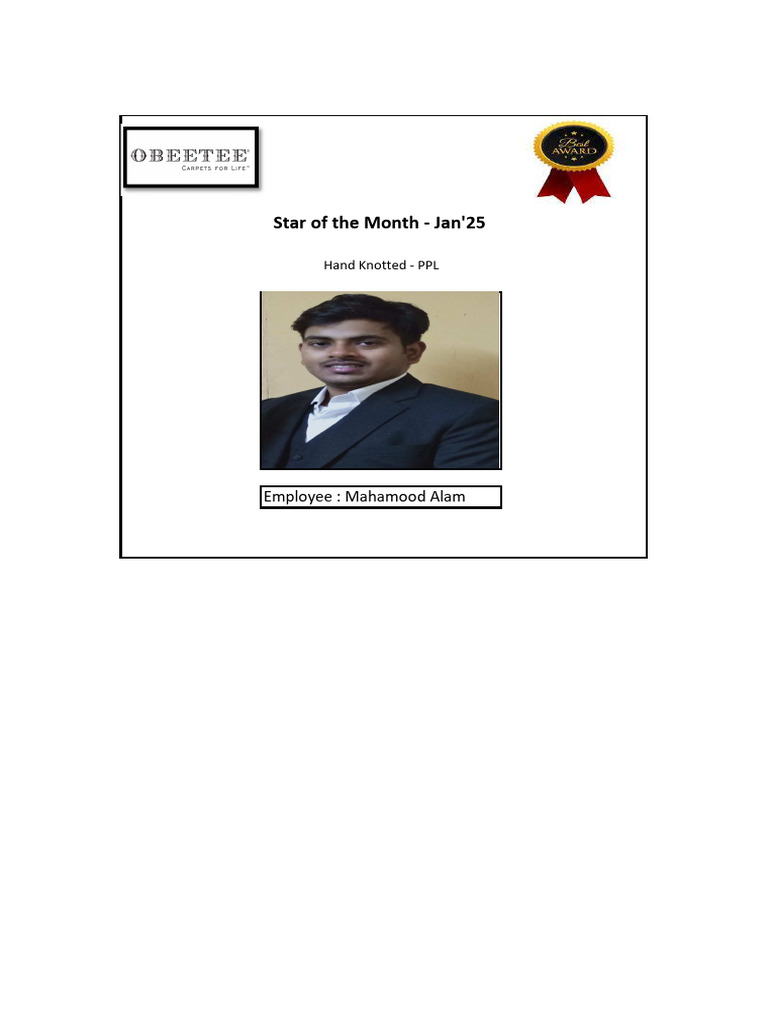 Star of The Month HK PPL | PDF