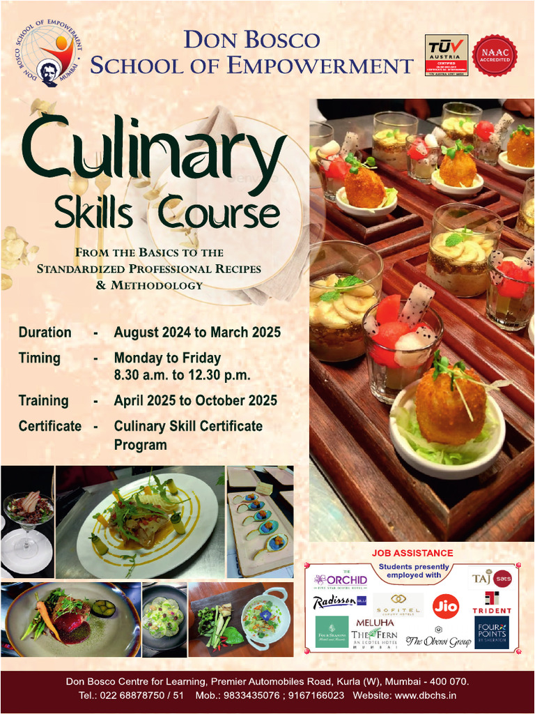 Culinary 2024 25 | PDF