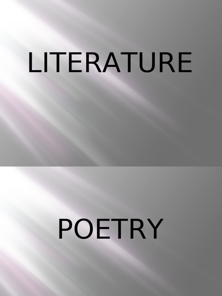 Poetry Discussion - Final | PDF | Poetry | Rhyme