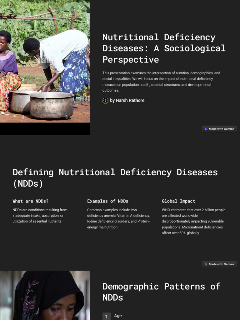 Nutritional Deficiency Diseases a Sociological Perspective | PDF ...