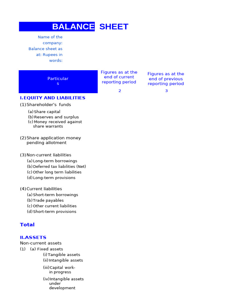 Balance Sheet Format 04 | PDF