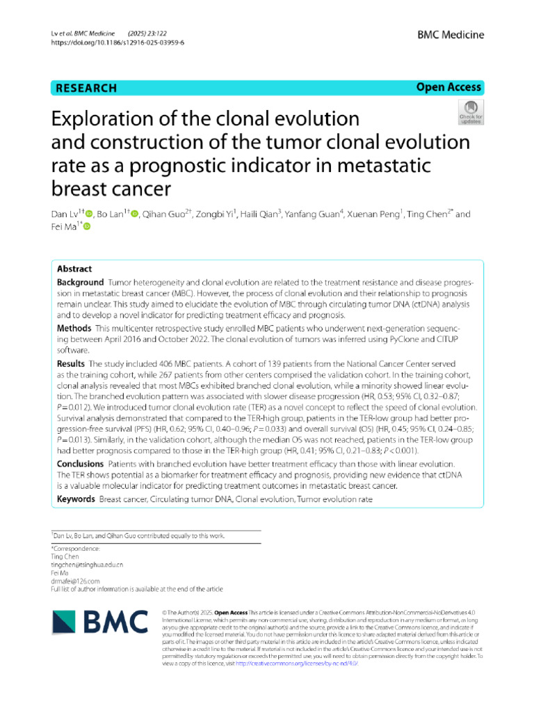 Exploration of The Clonal Evolution and Construction of The Tumor ...