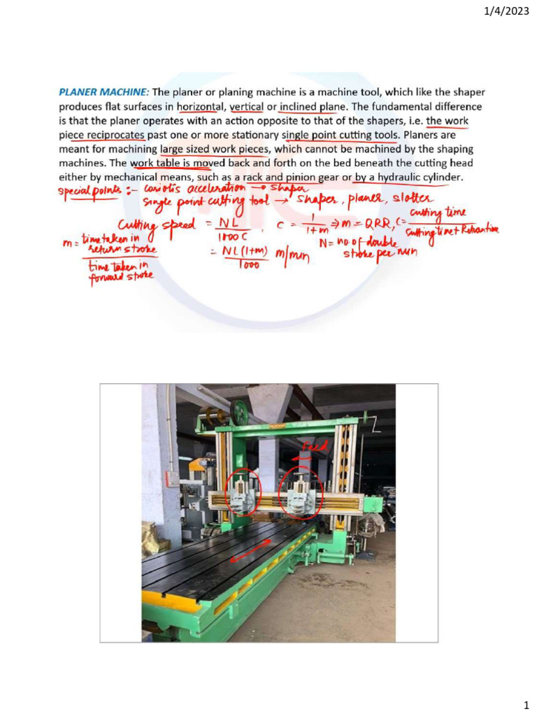 366 Machining and Machine Tools by Jamal Sir CH 5 Shaper, Pla | PDF