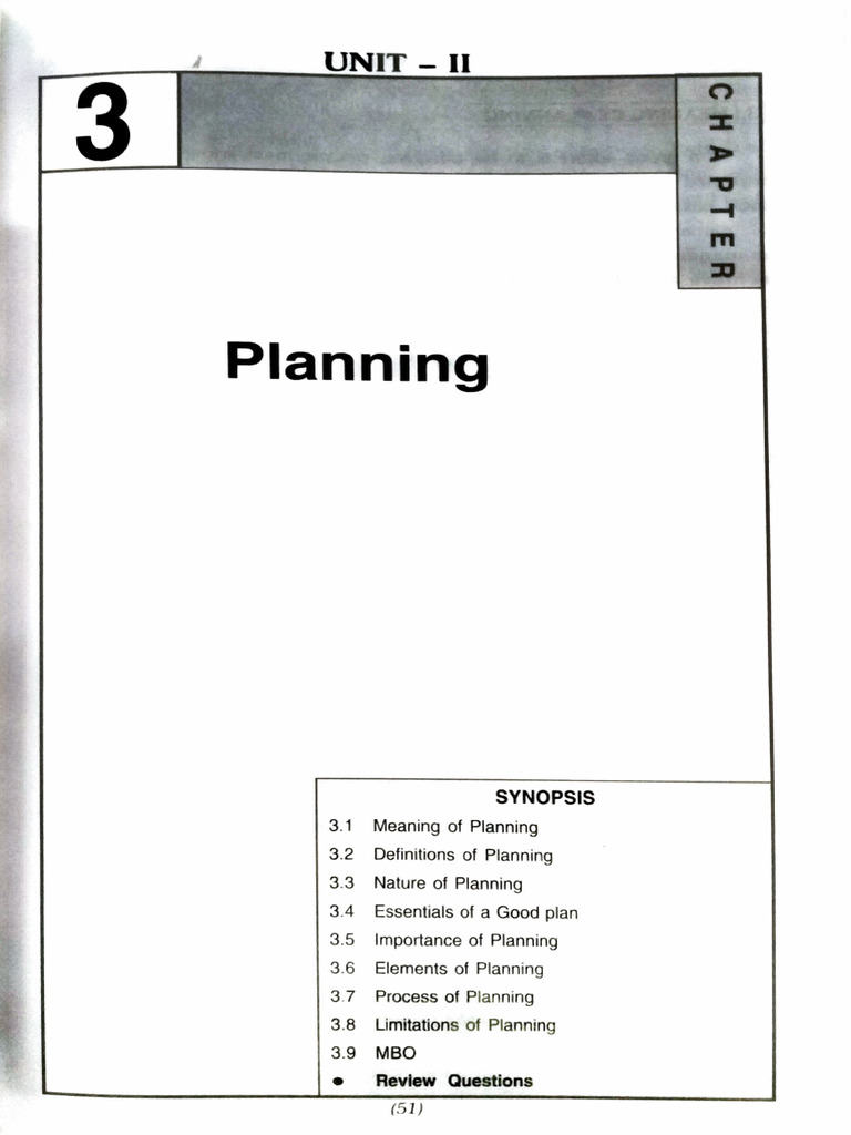 Strategic Management Unit 3 - Planning 3.1-3.9 | PDF
